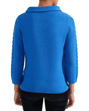 HOBBS LONDON Camilla Cable Jumper - Fjord Blue