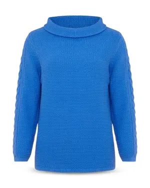 HOBBS LONDON Camilla Cable Jumper - Fjord Blue
