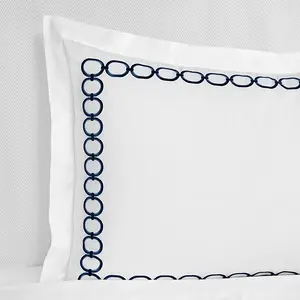 SFERRA Catena Sham, Continental - White/navy