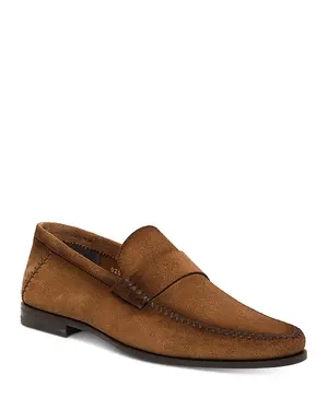 Santoni Paine-m1 Slip-on Loafers - Brown Suede