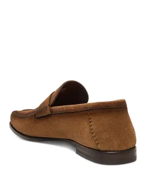 Santoni Paine-m1 Slip-on Loafers - Brown Suede