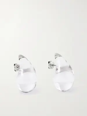 Bottega Veneta Resin And Sterling Silver Drop Earrings - Neutrals