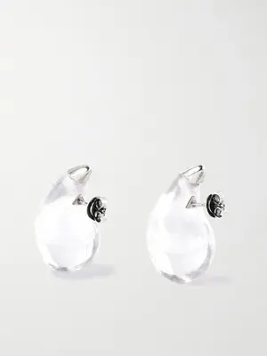 Bottega Veneta Resin And Sterling Silver Drop Earrings - Neutrals