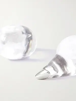 Bottega Veneta Resin And Sterling Silver Drop Earrings - Neutrals