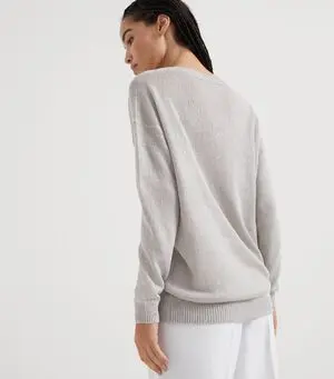 Brunello Cucinelli Diamond Yarn Monili-detail Sweater