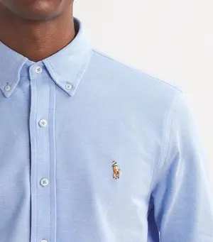 Polo Ralph Lauren Cotton Mesh Oxford Shirt - Blue