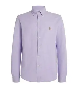 Polo Ralph Lauren Cotton Mesh Oxford Shirt Purple