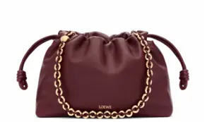 Loewe Flamenco Medium Shoulder Bag Burgundy