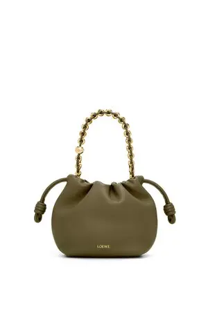 Loewe Flamenco Mini Purse Bag Dark Khaki Green