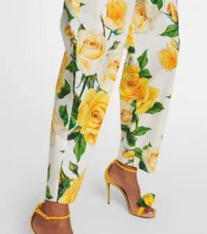 Dolce & Gabbana Floral Cotton Cropped Pants