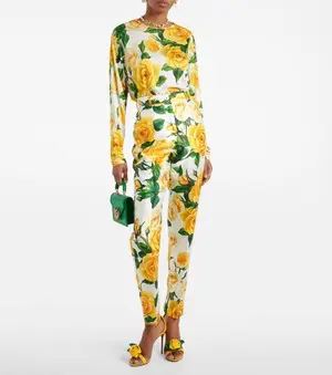Dolce & Gabbana Floral Straight-leg Pants
