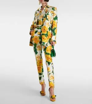 Dolce & Gabbana Floral Straight-leg Pants