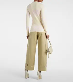 Burberry Check Wool-blend Top - Yellow