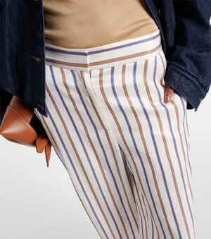 Veronica Beard Grigore Striped Wide-leg Pants