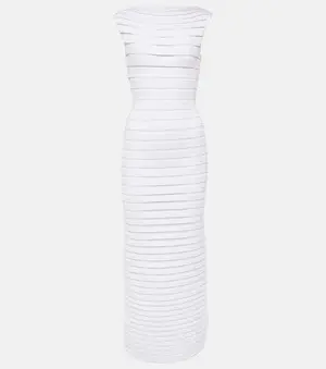Alaïa Pleated Midi Dress