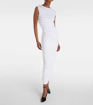 Alaïa Pleated Midi Dress