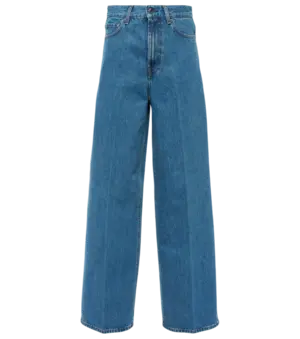 TOTEME Wide-leg Cotton Jeans - Blue
