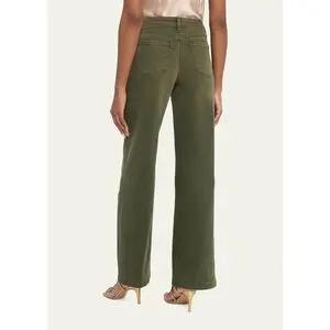 L'Agence Scottie High-rise Wide-leg Jeans - Biscuit