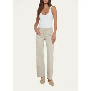L'Agence Scottie High-rise Wide-leg Jeans - Biscuit