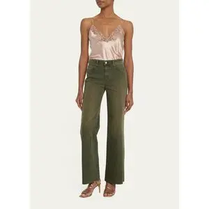 L'Agence Scottie High-rise Wide-leg Jeans - Biscuit