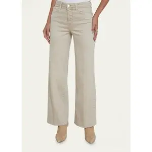L'Agence Scottie High-rise Wide-leg Jeans - Biscuit