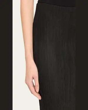 Simkhai Kelso Ruffled Plisse Maxi Skirt - Black