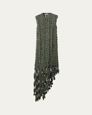 Burberry Asymmetric Fringe Dress