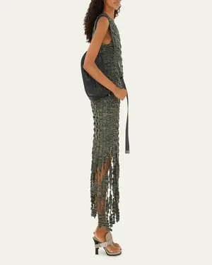 Burberry Asymmetric Fringe Dress