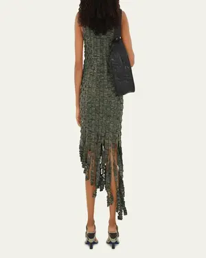Burberry Asymmetric Fringe Dress