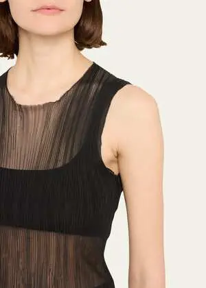 Simkhai Oakley Bralette Plise Knit Tank Top