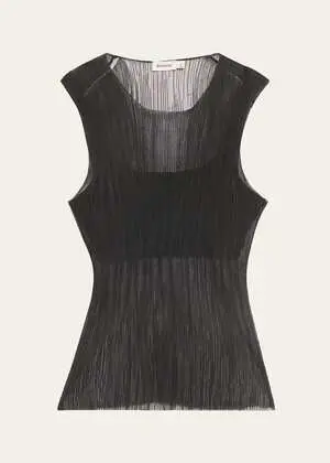 Simkhai Oakley Bralette Plise Knit Tank Top