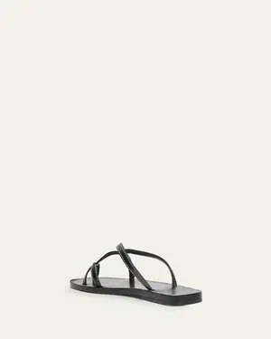 THE ROW Link Leather Flat Slide Sandals