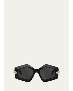 BVLGARI Serpenti Geometric Sunglasses Black
