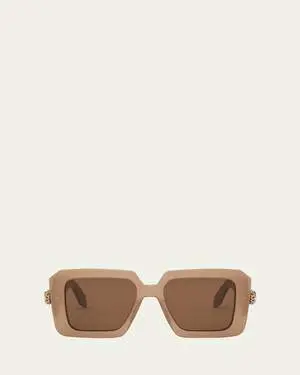 BVLGARI Serpenti Geometric Sunglasses - Brown