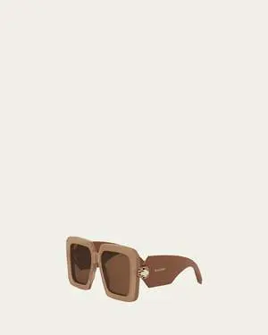 BVLGARI Serpenti Geometric Sunglasses - Brown