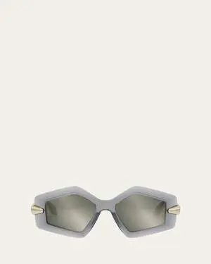BVLGARI Serpenti Geometric Sunglasses Grey
