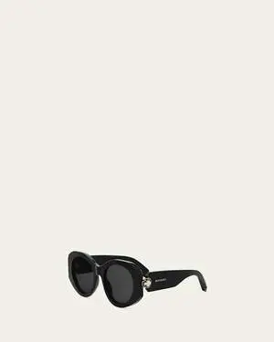 BVLGARI Serpenti Oval Sunglasses - Dark Havana Gradient Brown