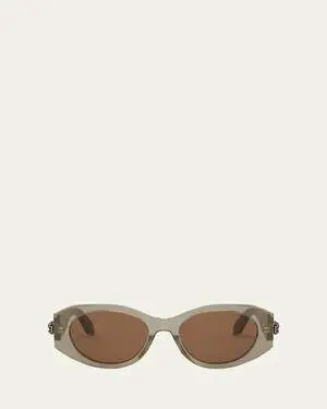 BVLGARI BVLGARI Serpenti Oval Sunglasses Sdbrn/brn