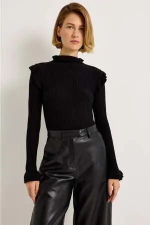 MARIE OLIVER Tinley Turtleneck - Black