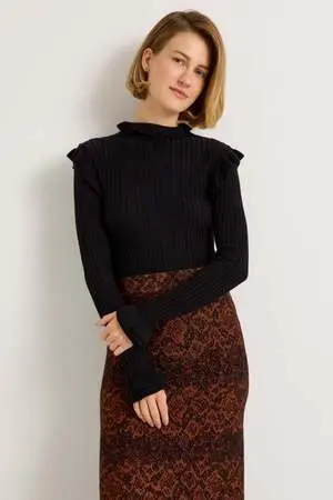 MARIE OLIVER Tinley Turtleneck - Black