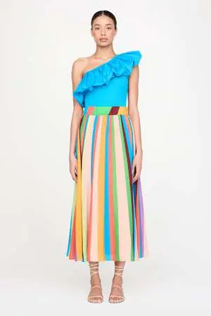 MARIE OLIVER Cambrie Printed Silk Skirt - Prisma