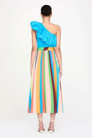 MARIE OLIVER Cambrie Printed Silk Skirt - Prisma