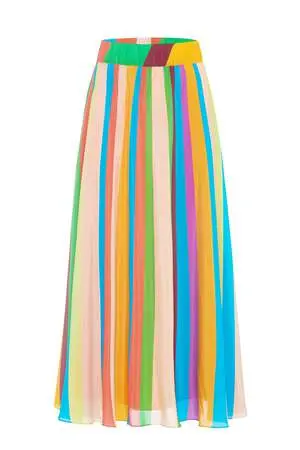 MARIE OLIVER Cambrie Printed Silk Skirt - Prisma