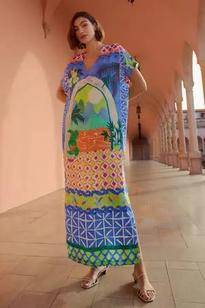 MARIE OLIVER Printed Oliver Kaftan - Vignette