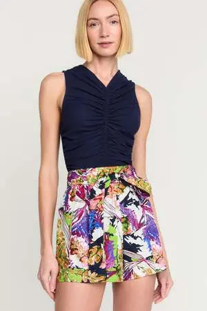 MARIE OLIVER Meliah Ruched V-neck Tank