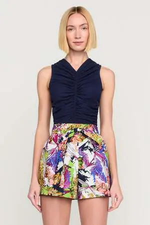 MARIE OLIVER Meliah Ruched V-neck Tank