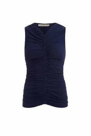 MARIE OLIVER Meliah Ruched V-neck Tank