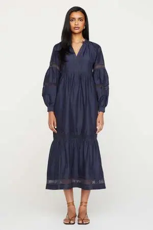 MARIE OLIVER Hanna Maxi Dress With Braided Trim