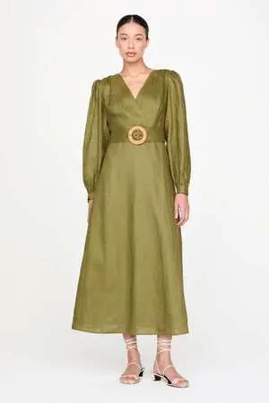 MARIE OLIVER Evelle Fit-and-flare Faux Wrap Dress