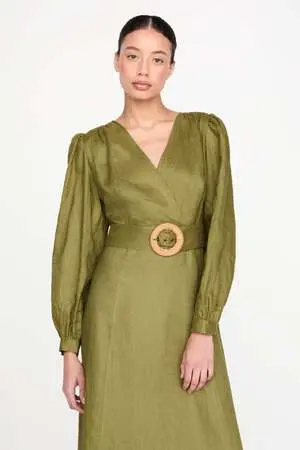 MARIE OLIVER Evelle Fit-and-flare Faux Wrap Dress